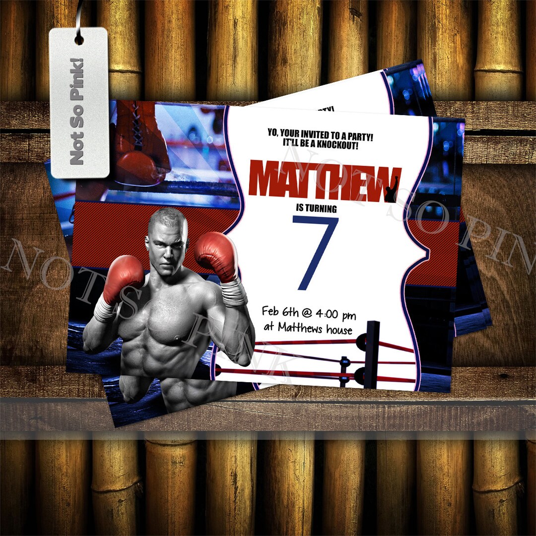 Boxing Bash - Birthday Invitation - Etsy