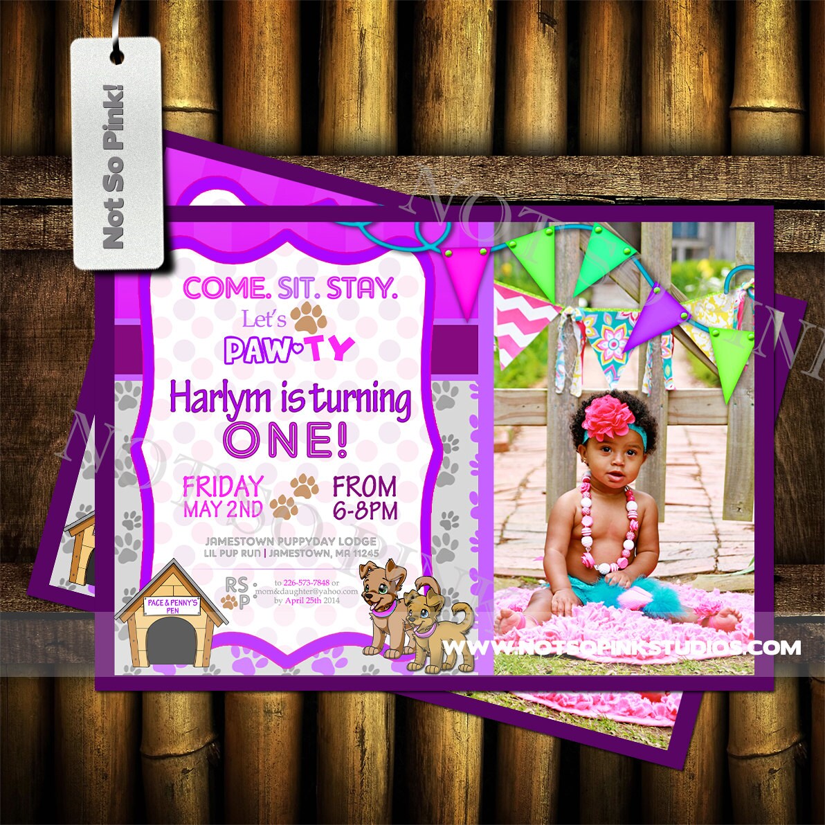 Puppy Pawty Birthday Invitation - Etsy