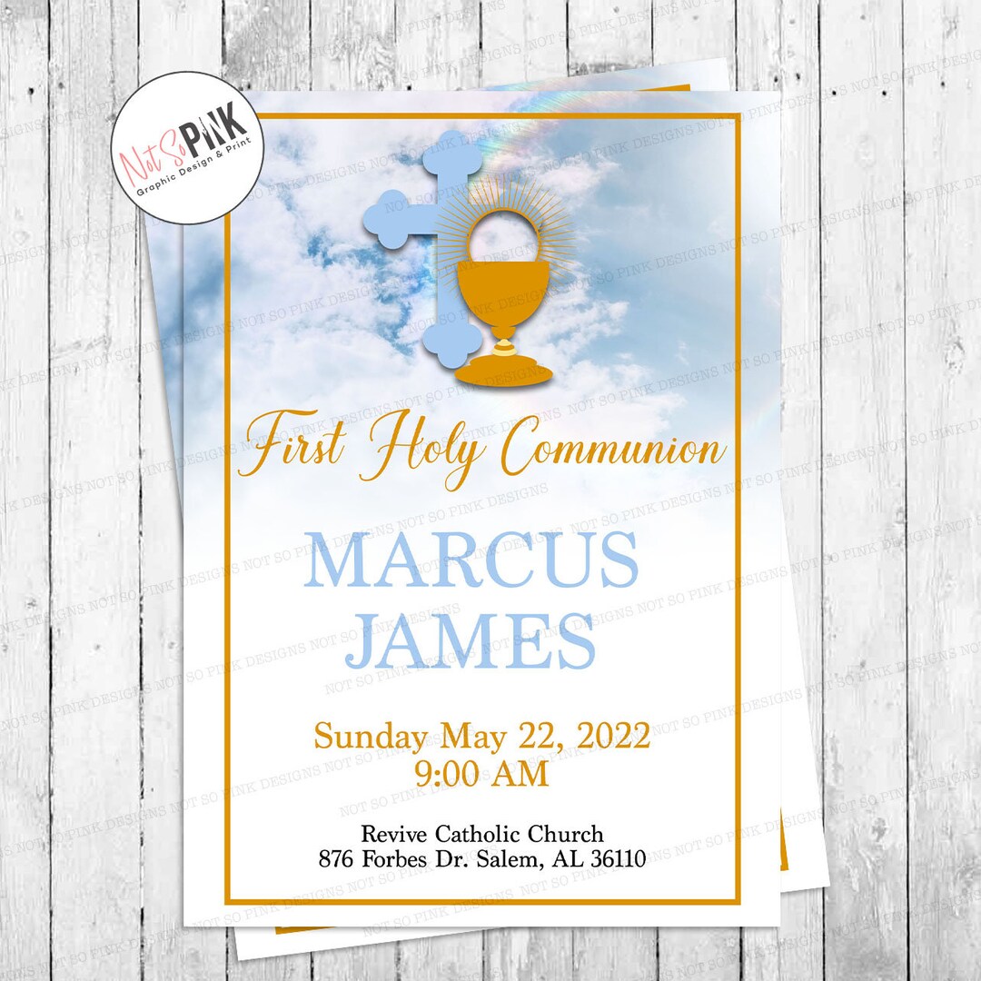 Holy Communion Invitation - Etsy