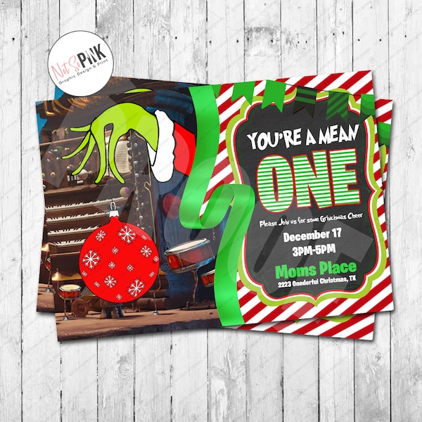 Youre a Mean One Invitation - Etsy