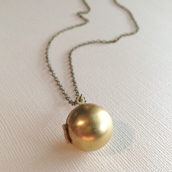 Ball Locket Necklace - Etsy