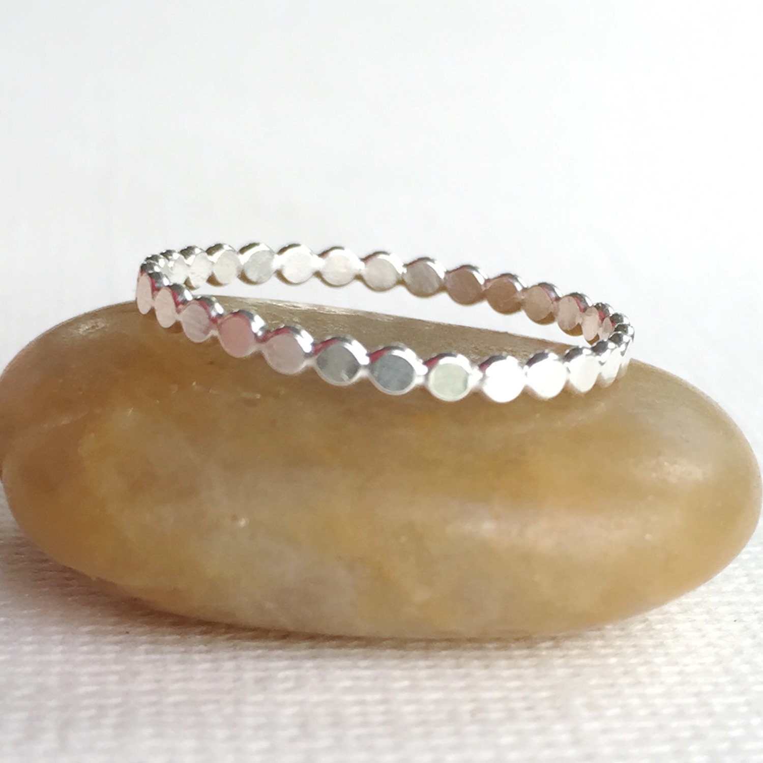 Silver Scallop Ring Minimal Sterling Silver Skinny Circle - Etsy
