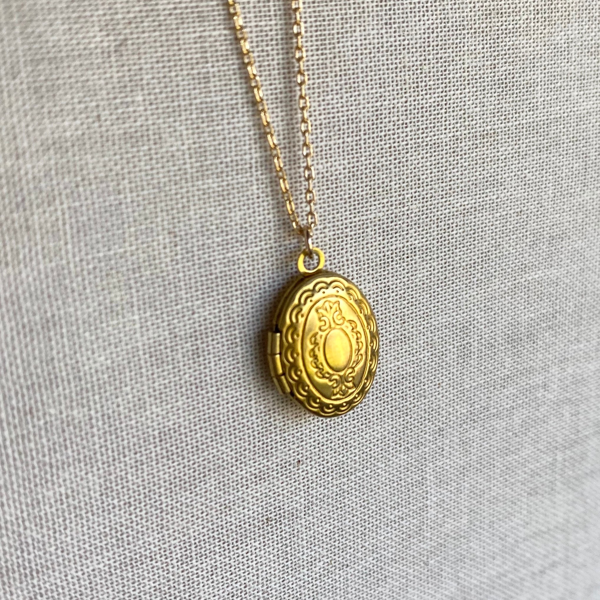 Jewelry Making & Beading 4X Vintage Brass Oval Locket With Faceted Edge ...