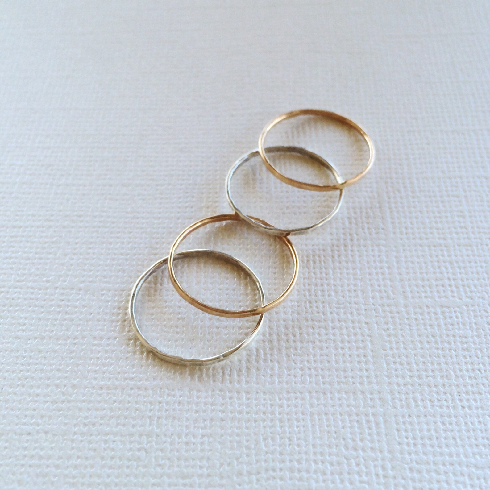 Mixed Metal Stacking Rings 14k Gold Filled and Sterling - Etsy