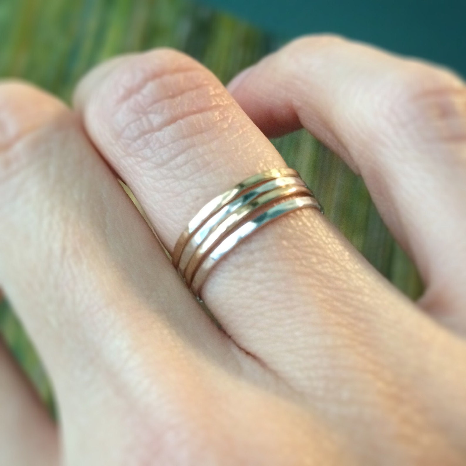 Mixed Metal Stacking Rings 14k Gold Filled and Sterling - Etsy