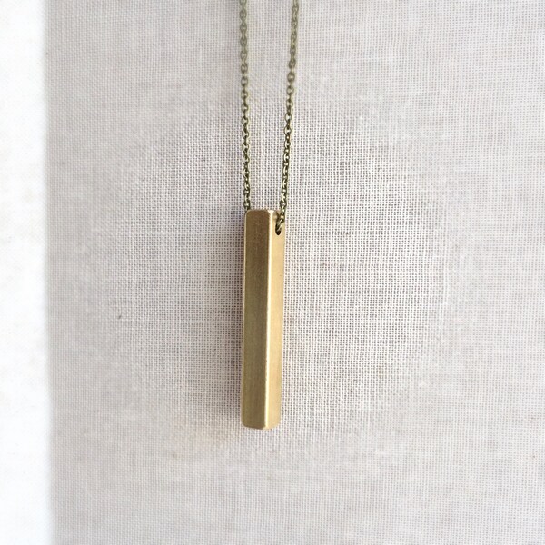 Brass Long Necklace - Etsy