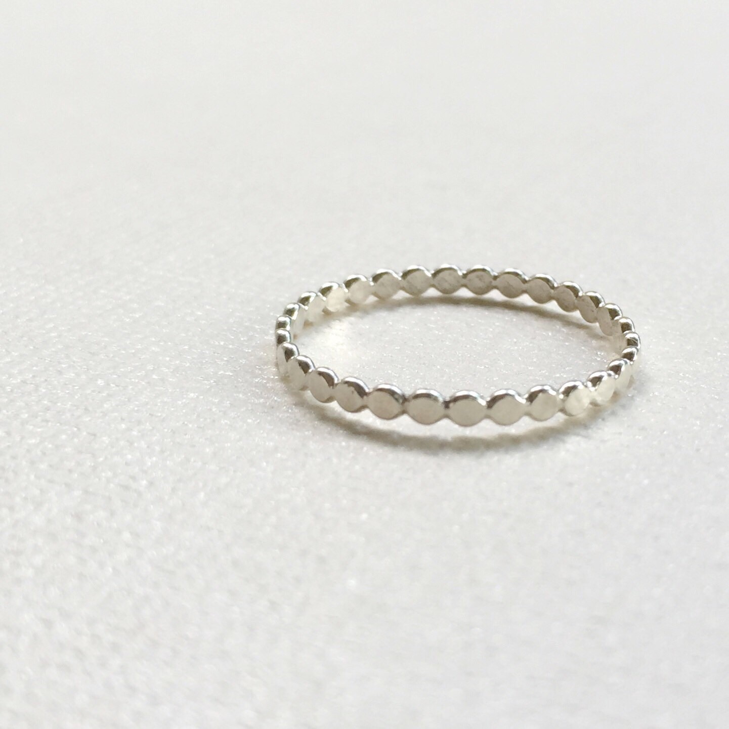 Silver Scallop Ring Minimal Sterling Silver Skinny Circle - Etsy