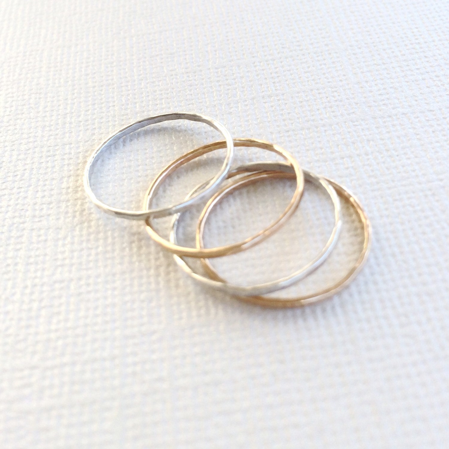 Mixed Metal Stacking Rings 14k Gold Filled and Sterling - Etsy