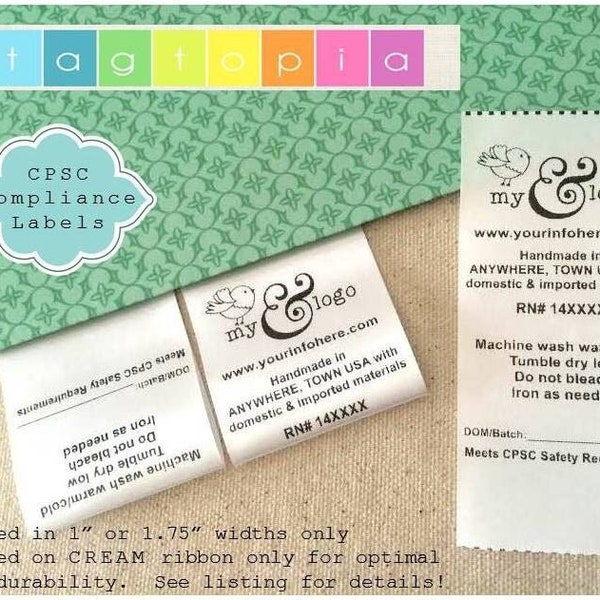 Custom Fabric Labels - Shop Online - Etsy