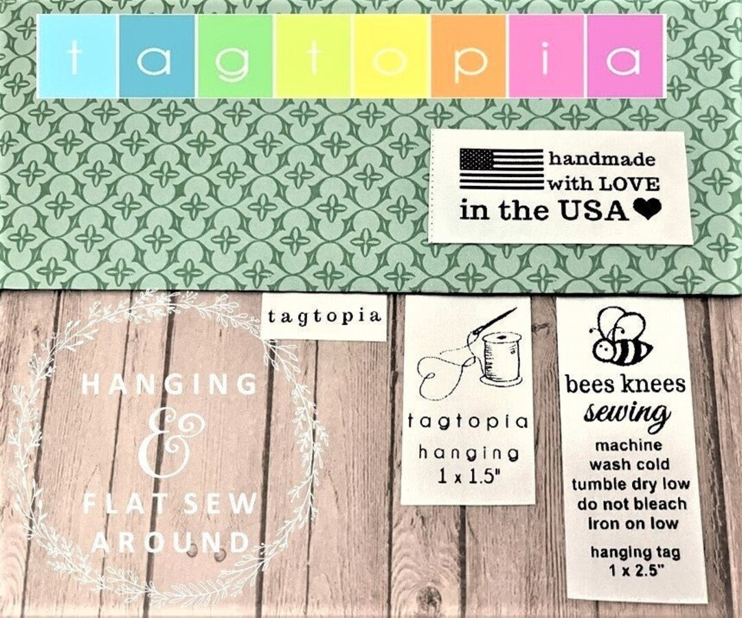 CUSTOM HANGING/FLAT Labels- Personalized Clothing Labels: Hanging, Flat ...