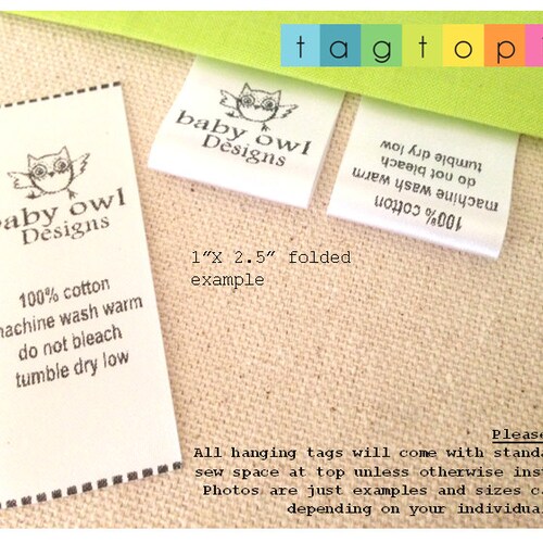 100 Size Label Clothing Size Label High Quality With Folded | Etsy