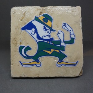 Norte Dame fighting Irishman Coaster 4-pack - Etsy