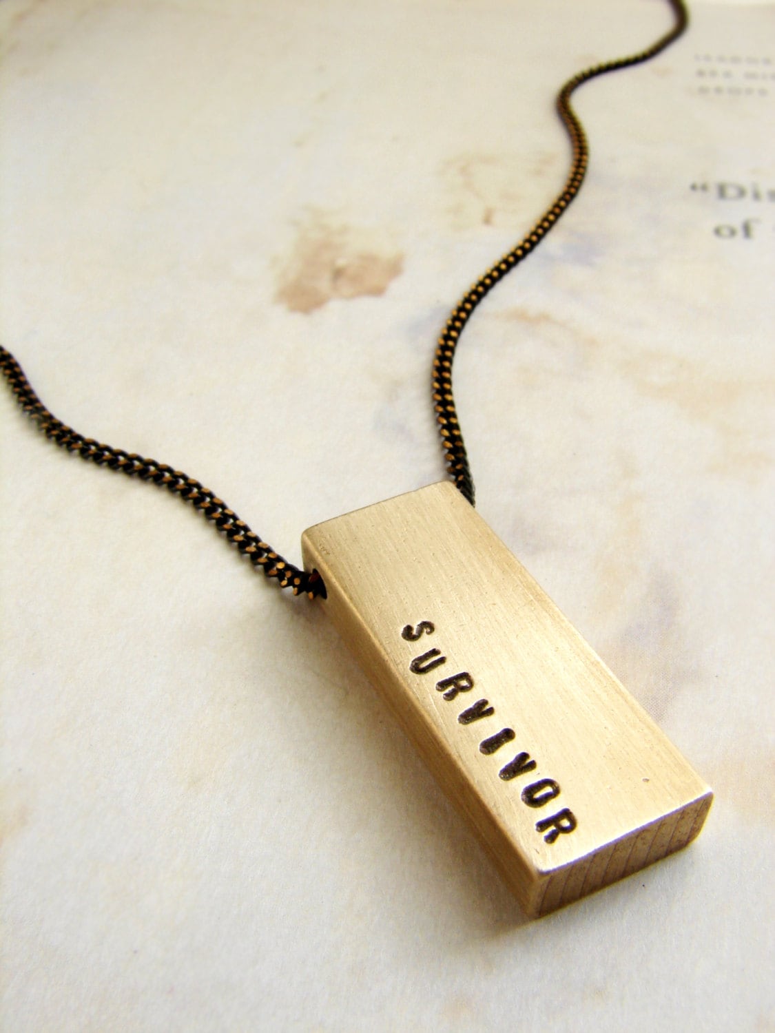 Survivor Bar Necklace Gift for Cancer Survivor Personalized - Etsy