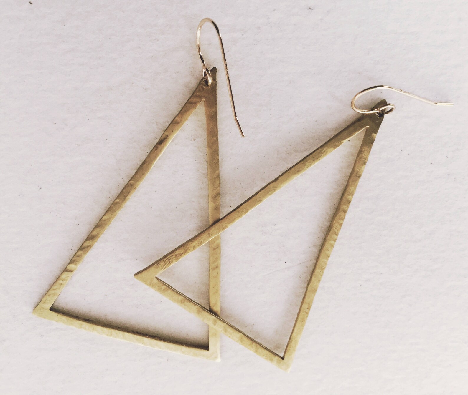 Large Triangle Hoop Earrings Triangle Hoops Triangle - Etsy