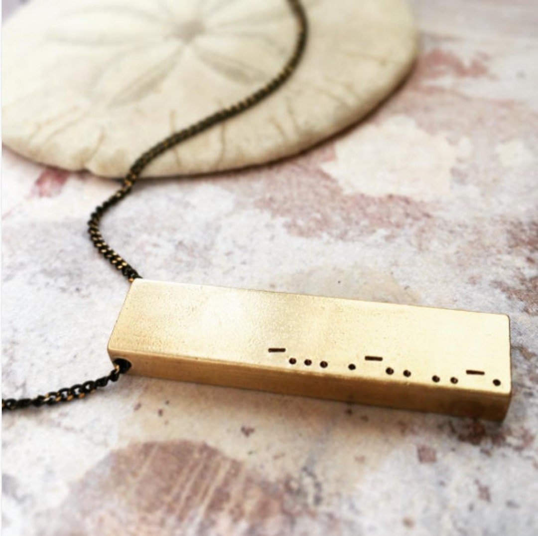 Personalized Women Jewelry, Morse Code Necklace, Bar Necklace, Morse ...