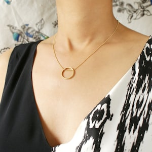 Infinity Circle Necklace, Infinity Jewelry Woven Chain Circle Necklace ...