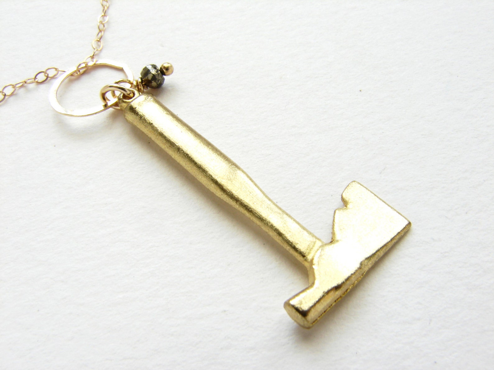 Axe Statement Necklace, Gold Axe Necklace, Tiny Gold Axe Charm Necklace ...