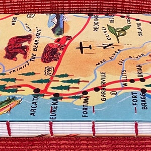 Northern California Hand-sewn Map Journal - Etsy
