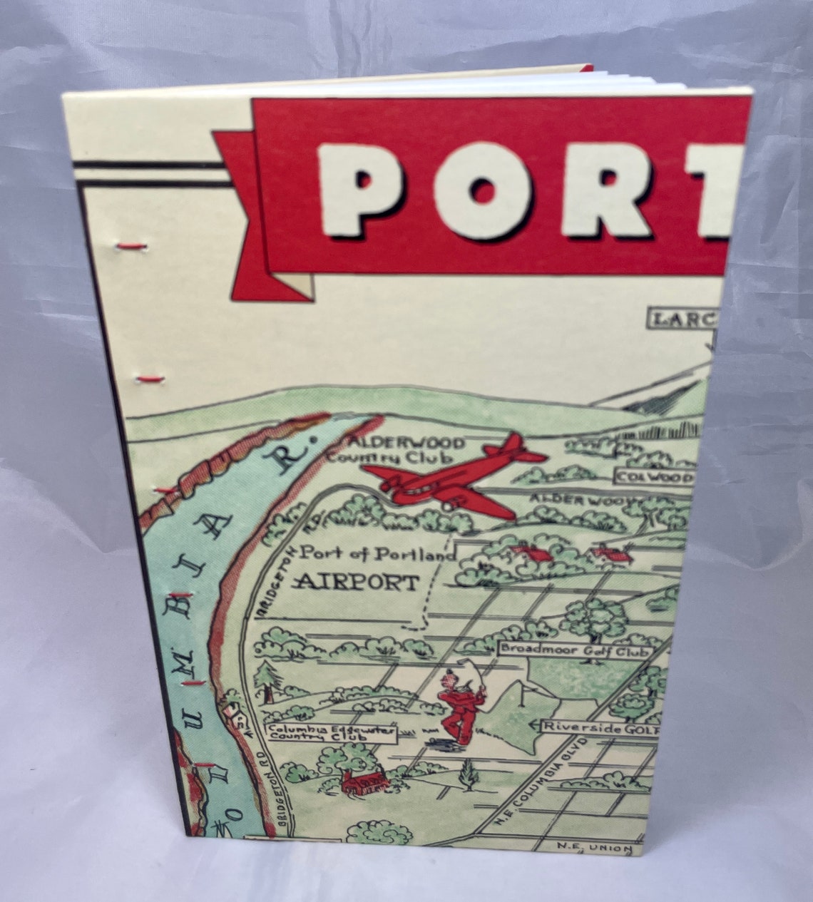 Portland Oregon Hand-sewn Map Journal | Etsy
