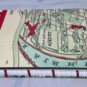 Portland, Oregon Hand-sewn Map Journal, 8.5x5.5 - Etsy
