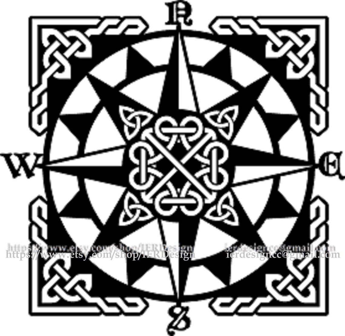 Compass Rose Wall Art .DXF .BMP File Plasma CNC Laser Cut | Etsy