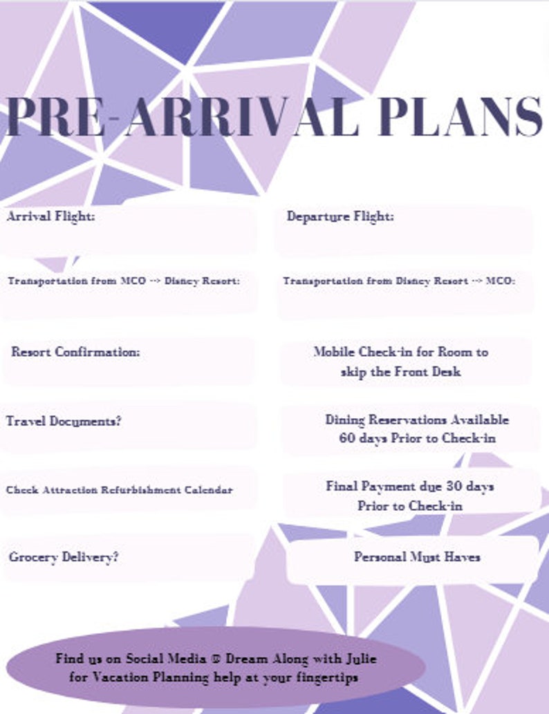 Disney Vacation Daily Planner | Printable PDF Trip Planner for Theme ...