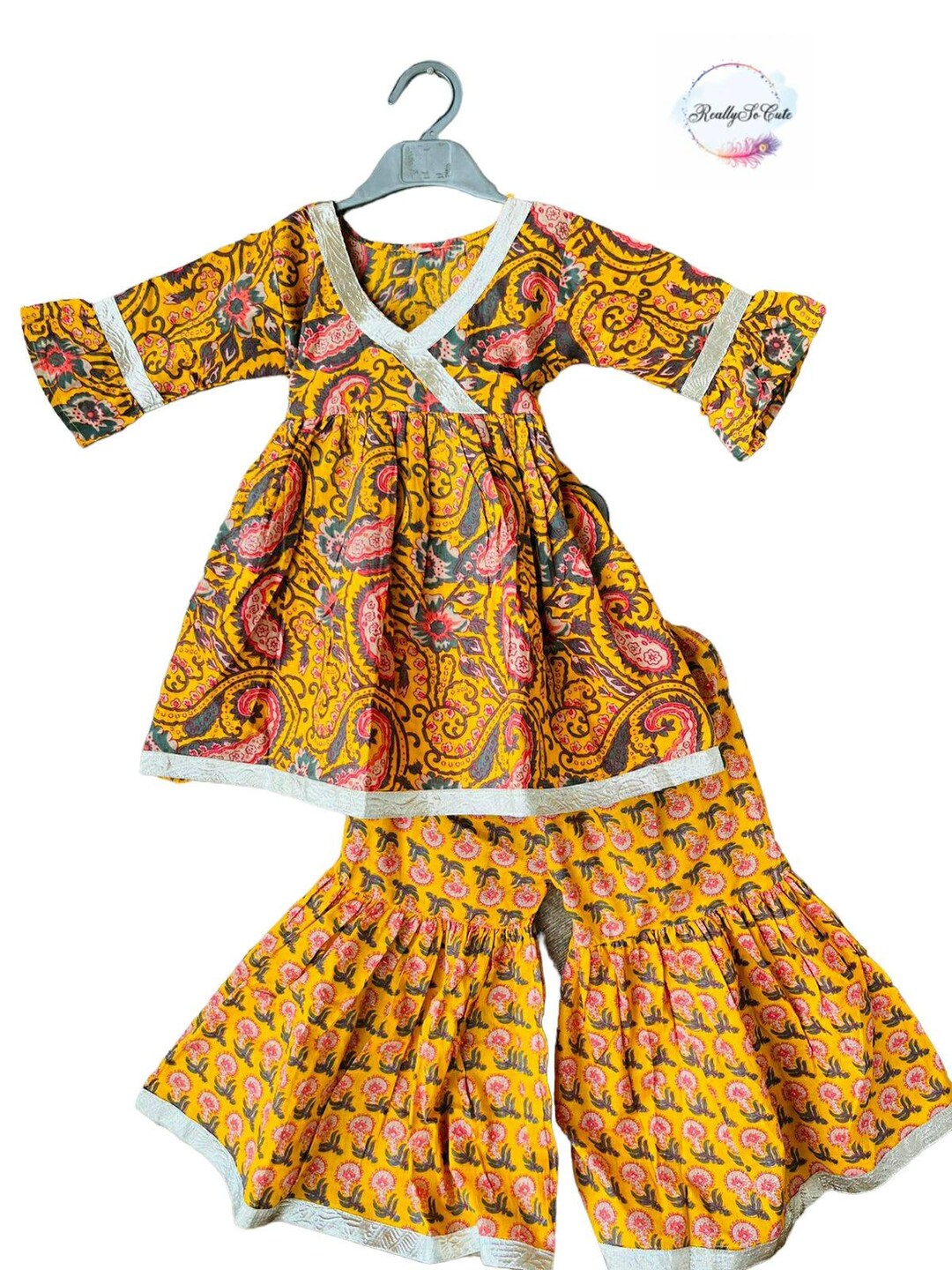 Indian Salwar Suit/ Sharara Kurta Set/ Toddler Indian Baby Girls Set ...