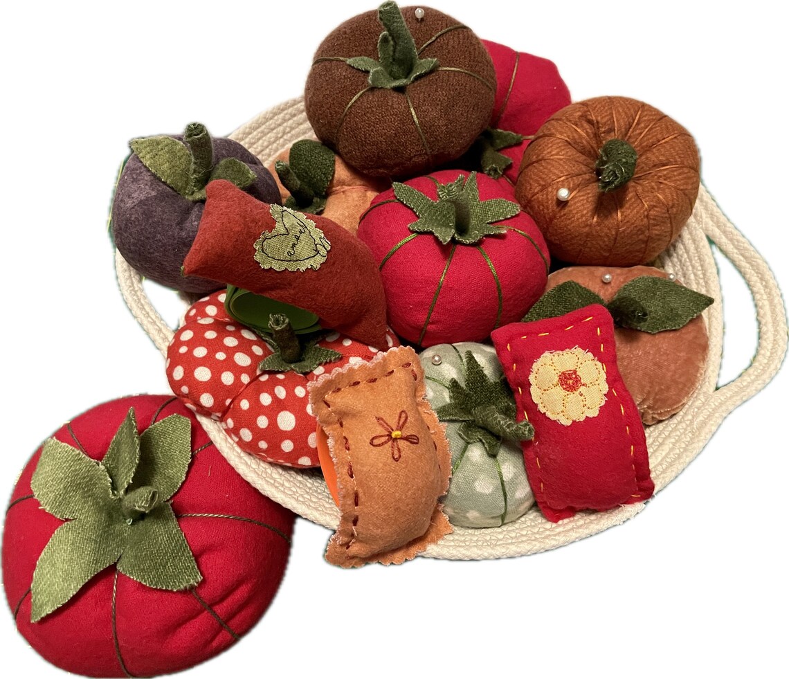 Snug-fitting Red With Yellow Flower Flannel Wrist Pin Cushion on Snap ...