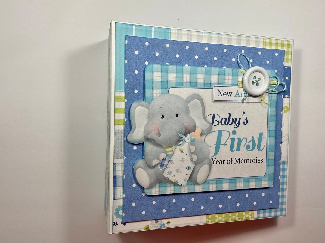New Baby Boy Mini Album Babys First Year Scrapbook Baby - Etsy