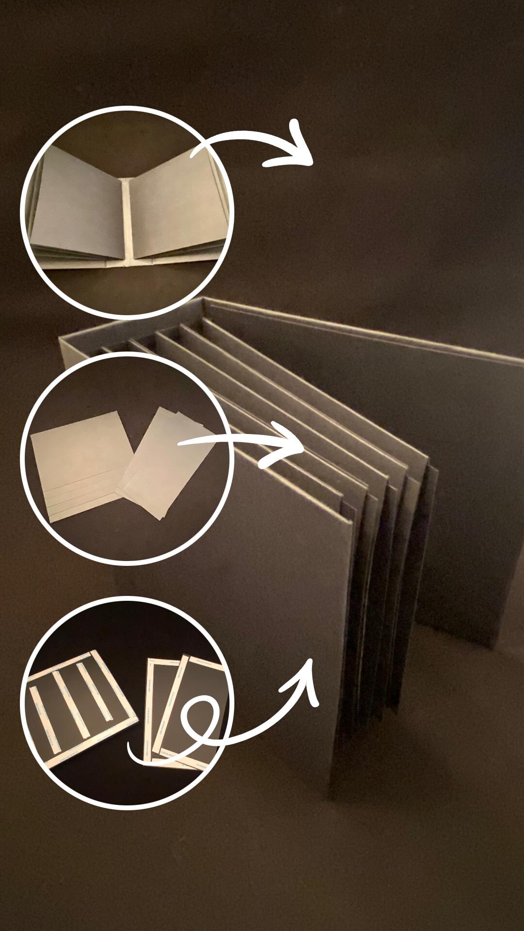 Blank Black Paper Mini Album, Ready to Decorate Mini Album, DIY Mini ...