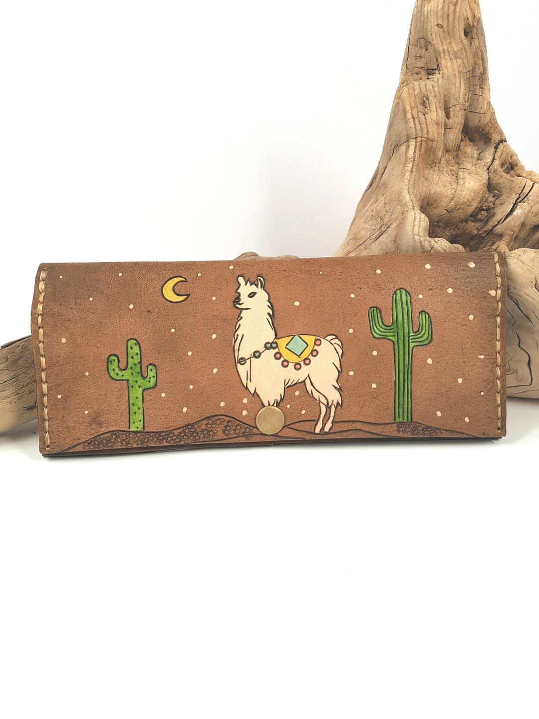Llama Women's Leather Wallet Personalized Wallet - Etsy Canada