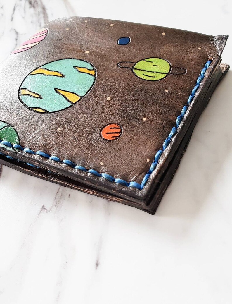 Planets Wallet Men's Leather Wallet Space Wallet - Etsy Canada