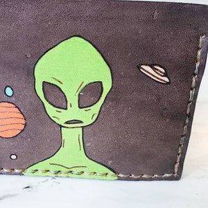 Alien Men's Leather Wallet Personalized Wallet Bifold - Etsy Canada