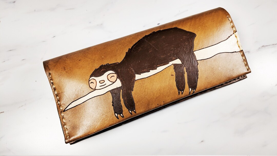 Sloth Wallet Women's Leather Wallet Personalized Wallet Unique Gift for ...