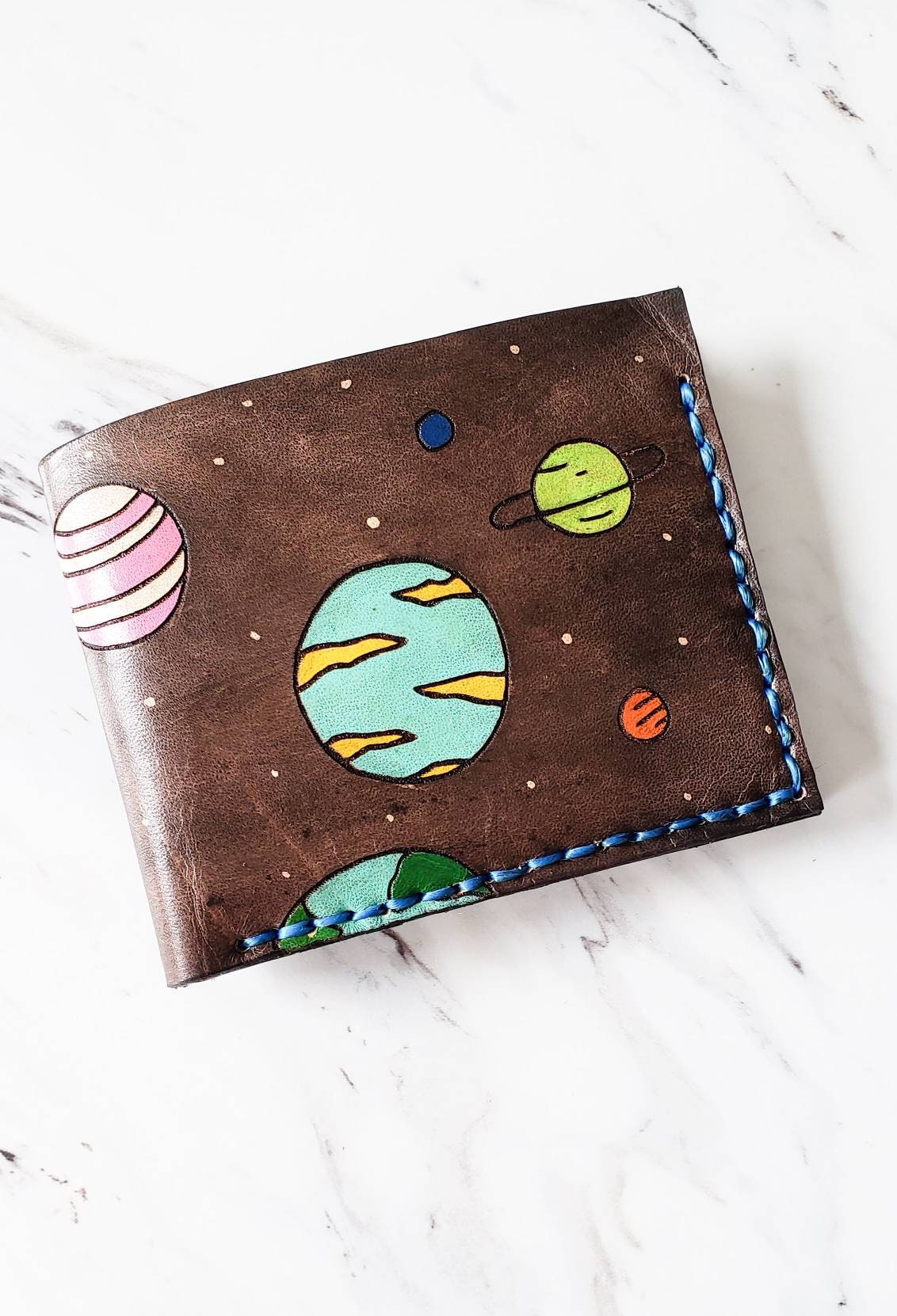 Planets Wallet Men's Leather Wallet Space Wallet - Etsy Canada