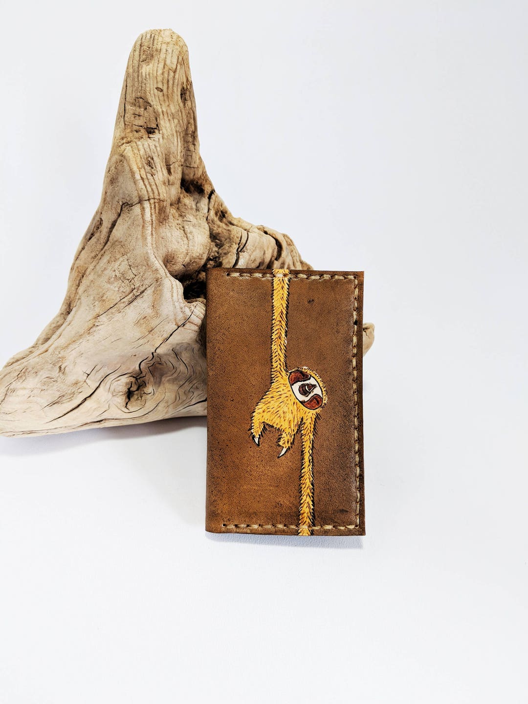 Sloth Wallet Men's Leather Wallet Personalized Wallet Minimalist Wallet ...