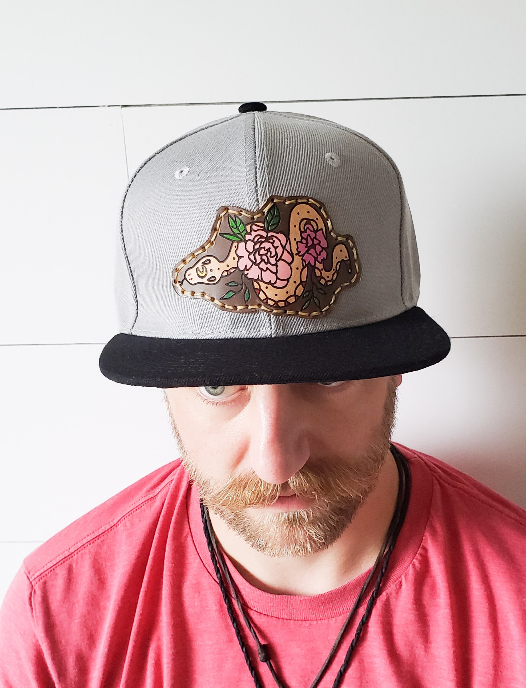 Snake snap back hat snake gift for him reptile hat custom | Etsy