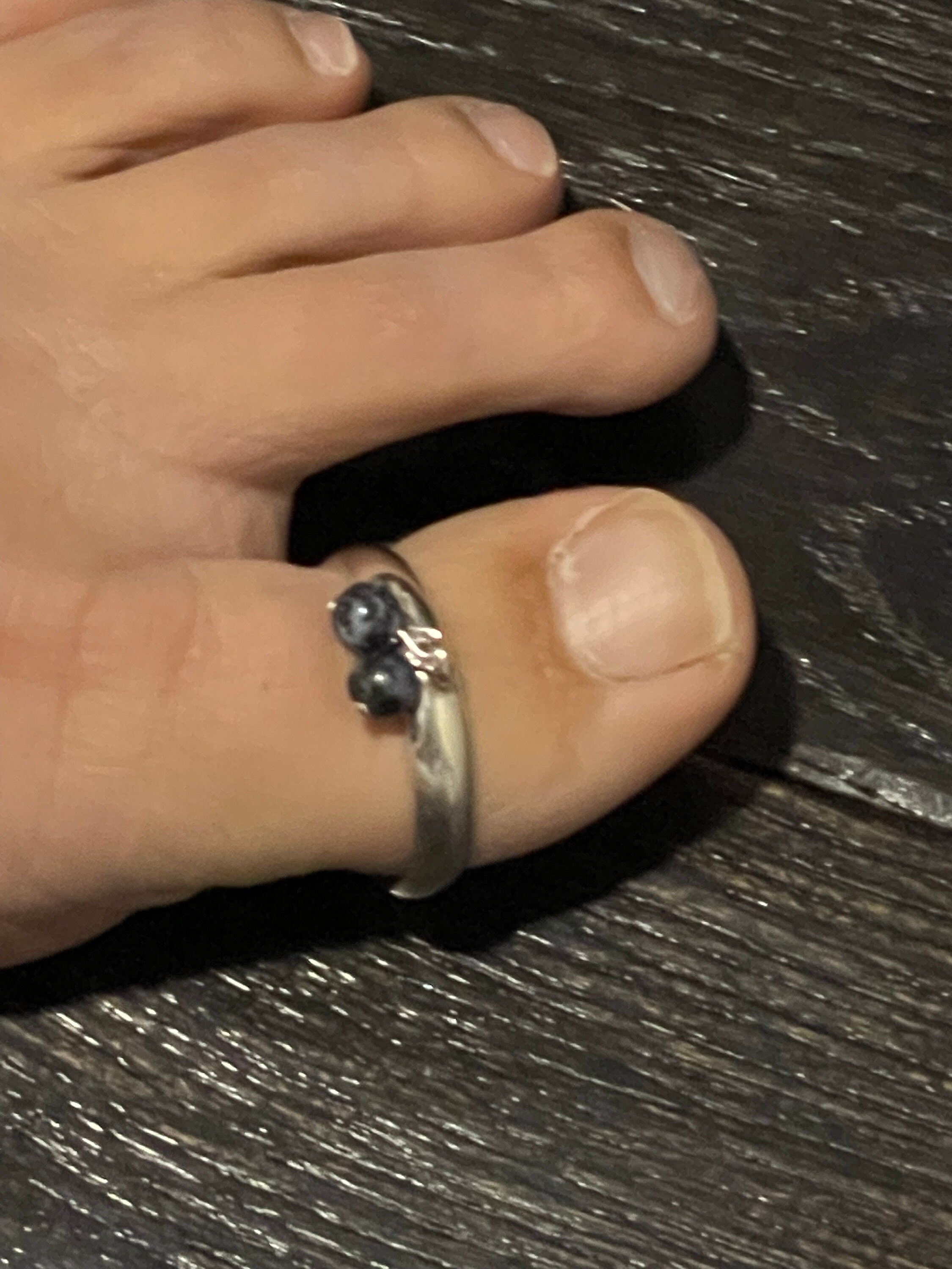 Custom Made to Order Toe Ring Big Toe Toe Ring With Two Magic Agate 6 ...