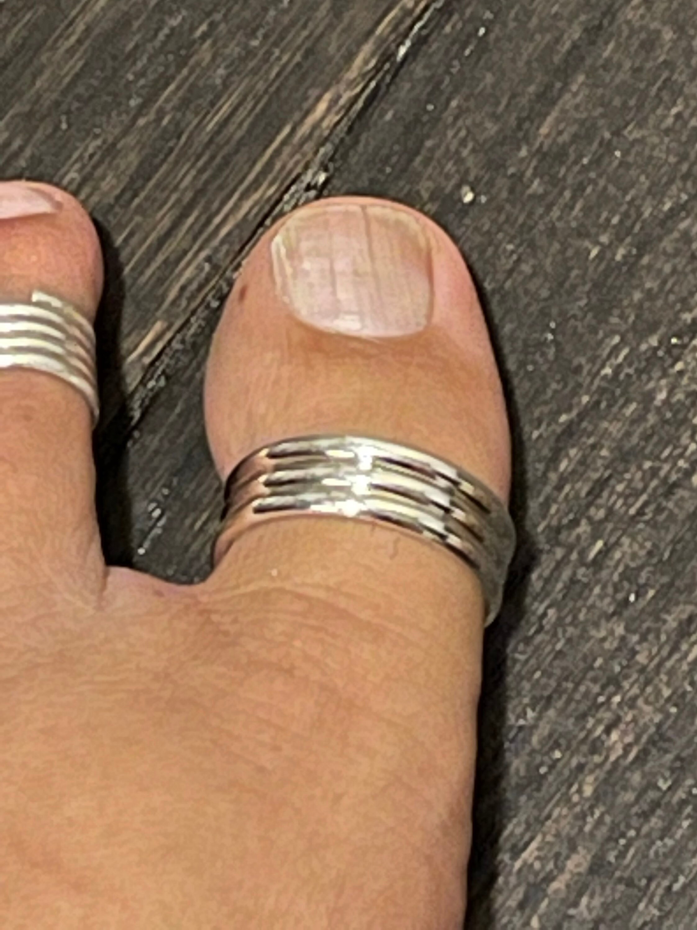Custom Made to Order Spiral Coil Big Toe Toe Ring Sterling Silver ...