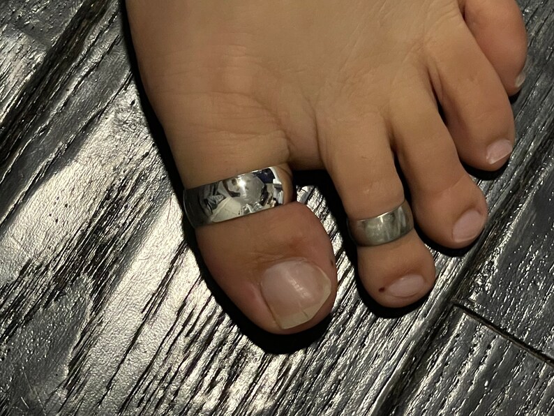 Big Toe Toe Ring Sterling Silver 10.4mm Wide Chunky Thick Toe Ring for ...