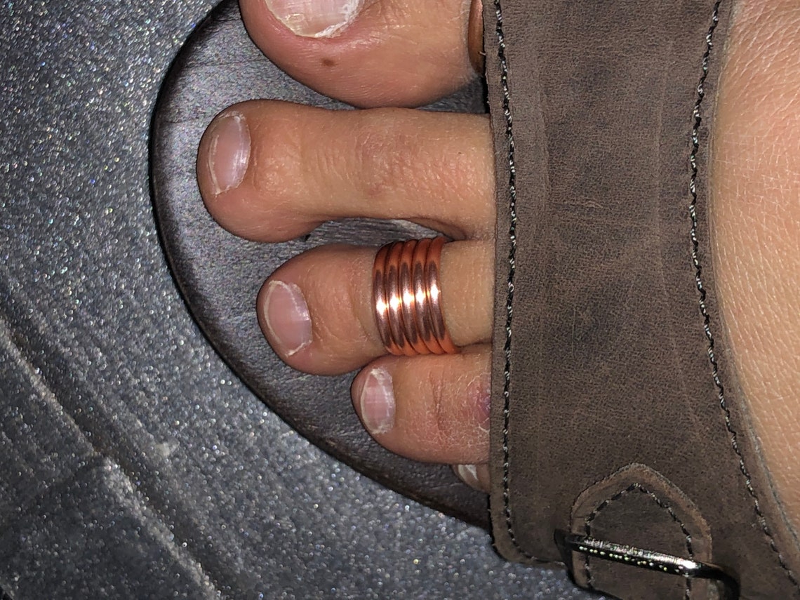 Custom Made Copper Spiral Coil Ring Toe Ring Adjustable Men - Etsy