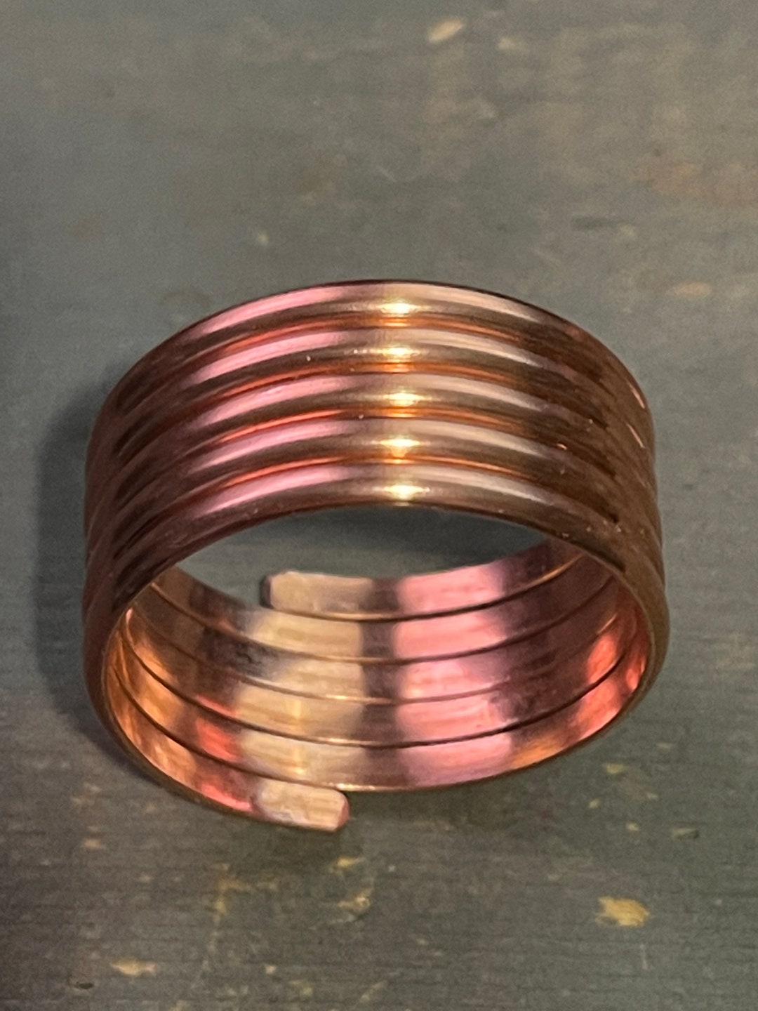 Custom Made 99.9% Copper Coil Spiral Big Toe Toe Ring Sizes 16 to 24 ...