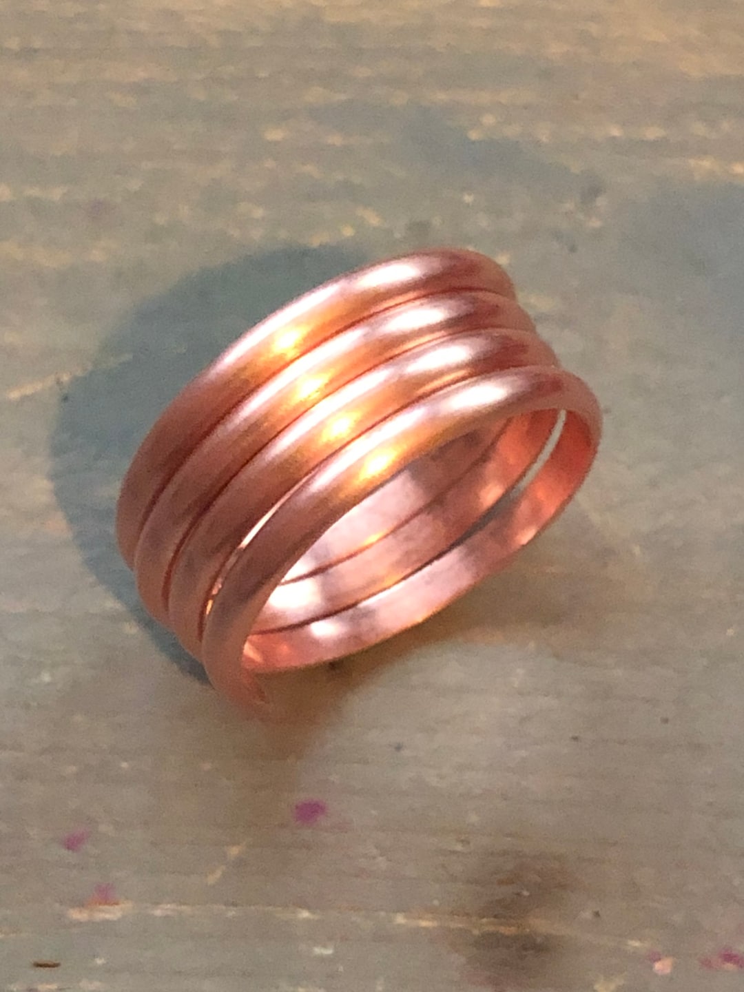 Custom Made Copper Spiral Coil Ring Toe Ring Adjustable Men Women ...