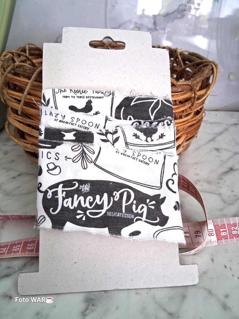 Hand Torn Fancy Pig Ribbon, Shabby Chic Ribbon, Country Cottagecore ...