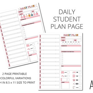 Homeschool Planner, Student Planner, Daily Schedule, Instant Download ...