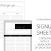 Sign up Sheets 6 Designs Filled and Unfilled With Editable Text Boxes ...