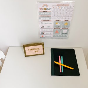 Homeschool Morning Calendar Chart Set, Morning Routine Chart, Circle ...