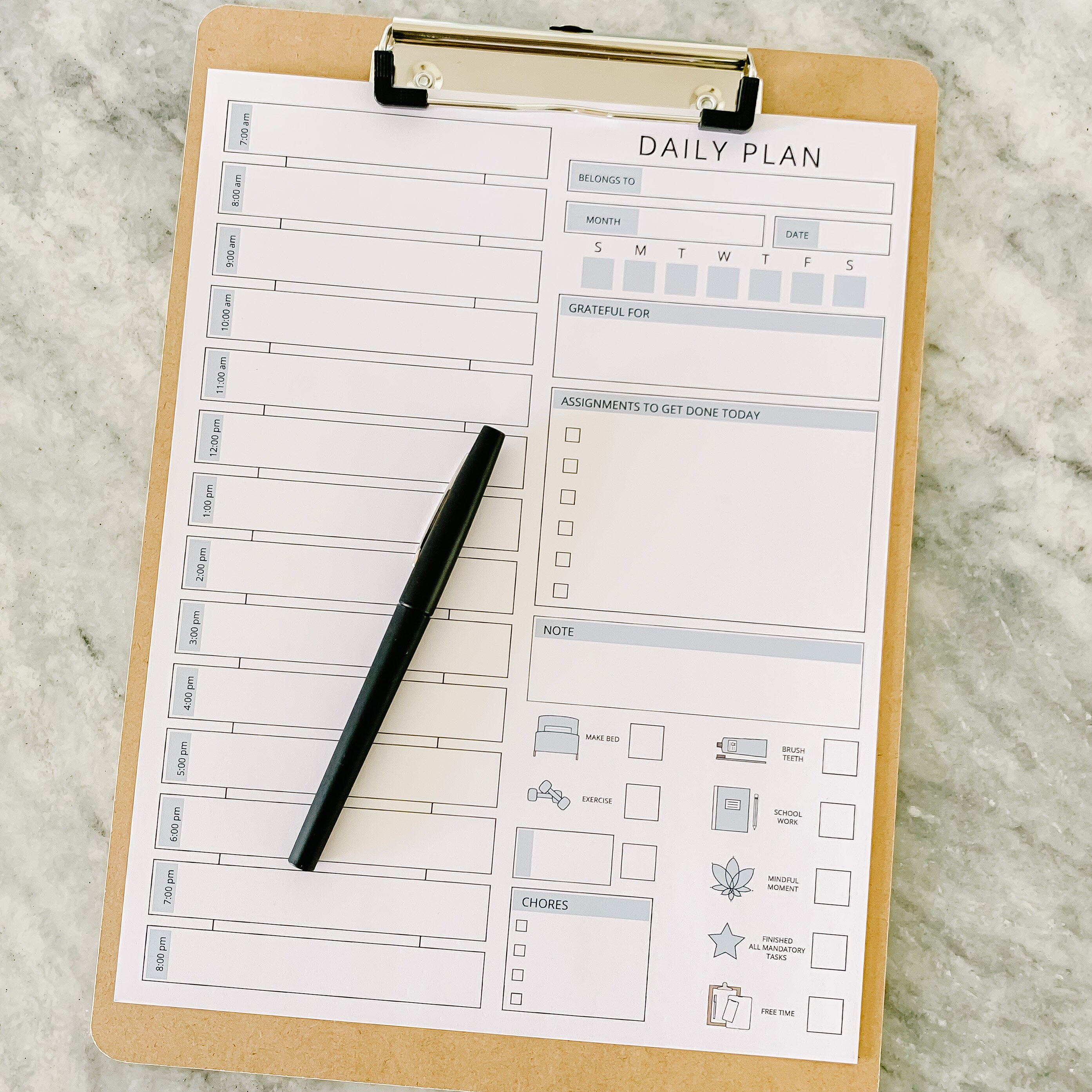 Homeschool Planner, Student Planner, Daily Schedule, Instant Download ...