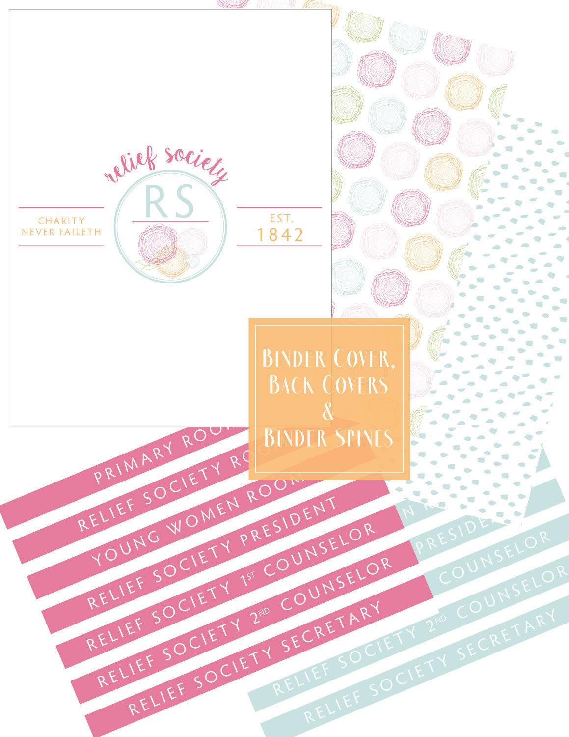 Relief Society Presidency Kit: Binder Covers, Conducting Sheet, Meeting ...