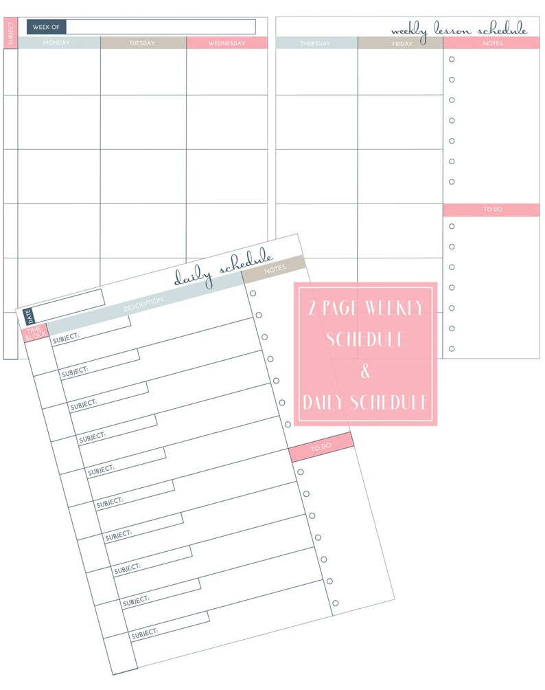 Teacher Lesson Planning Set - Teacher Organization Kit - Classroom ...